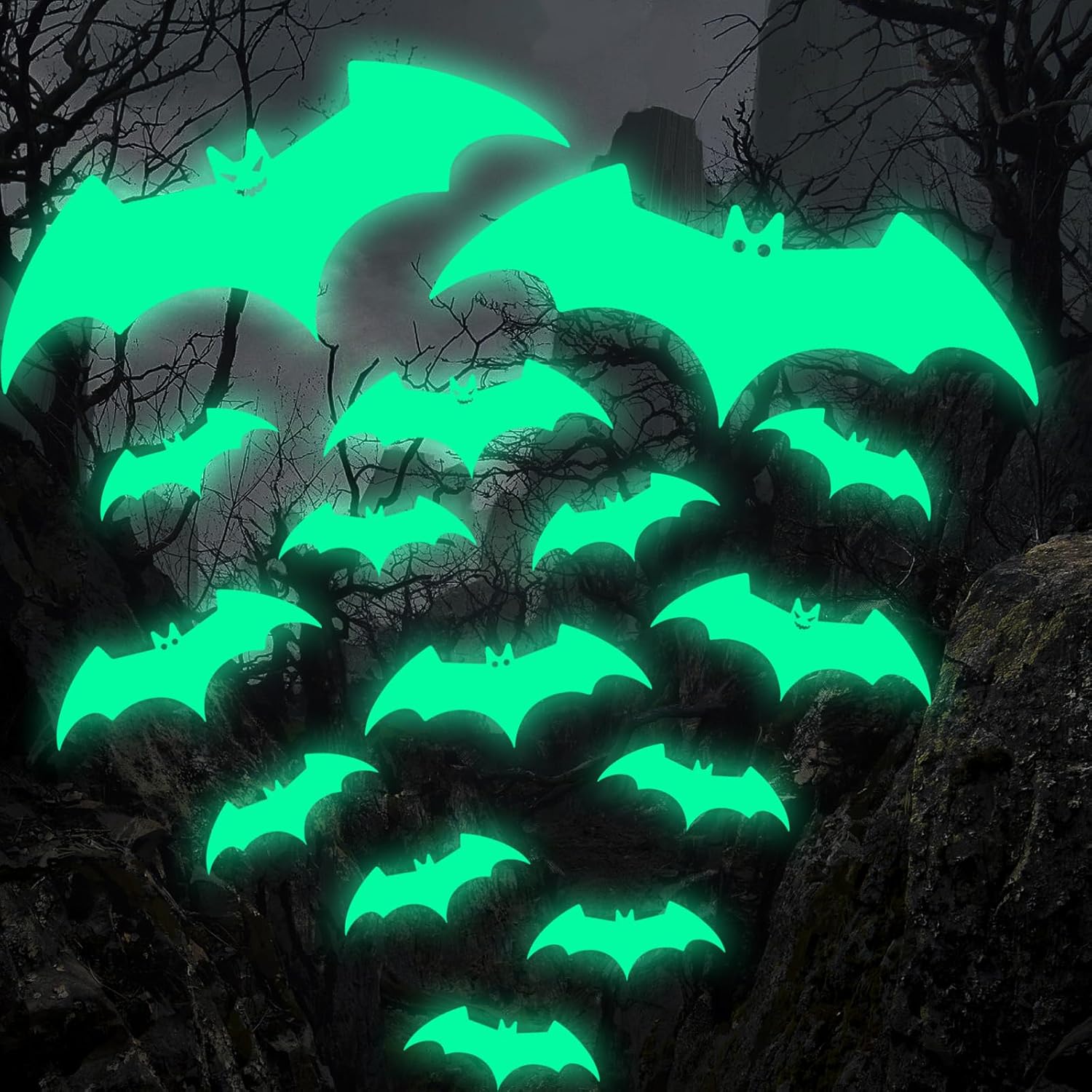 Amazon.com: 30Pcs Halloween Party Supplies Hallween Decorations Bats ...