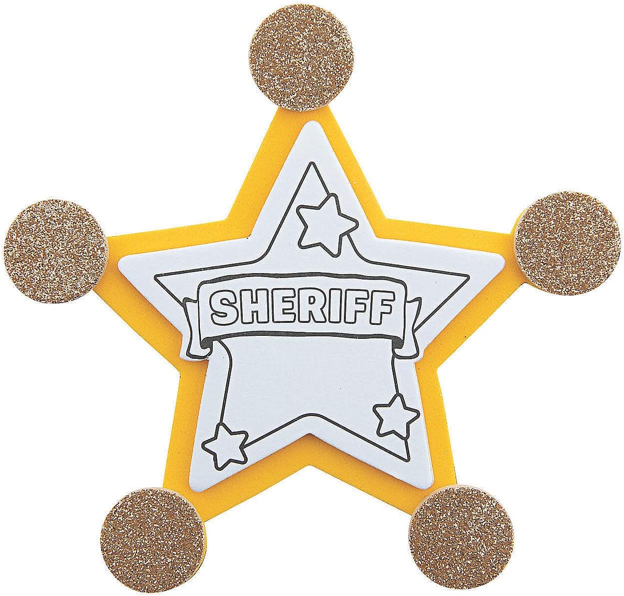 Amazon.com: Fun Express Sheriff Badge Pin Craft Kit - Creative DIY ...