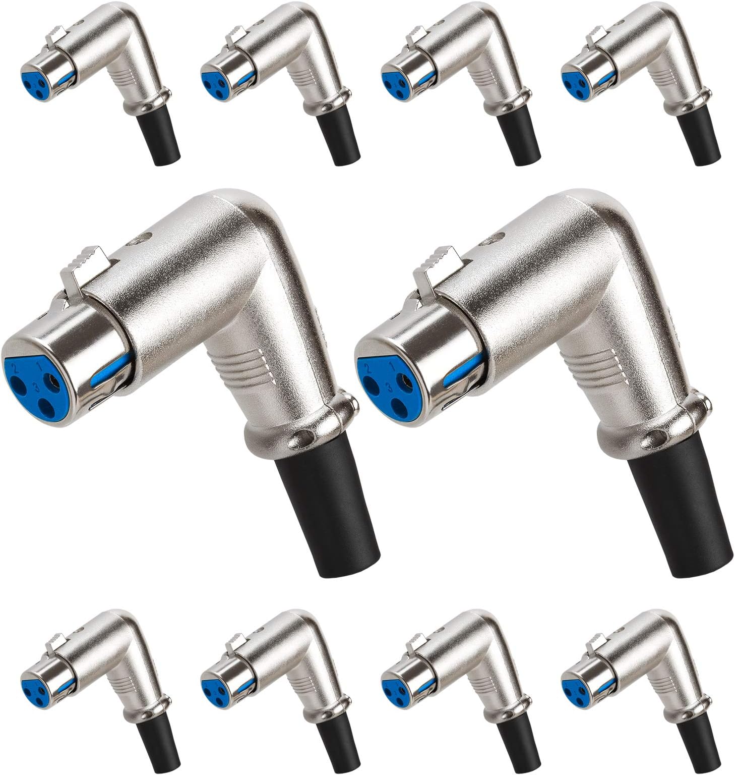 Amazon.com: Monoprice 3 Pin XLR Female Mic Connector, Black - Gold ...