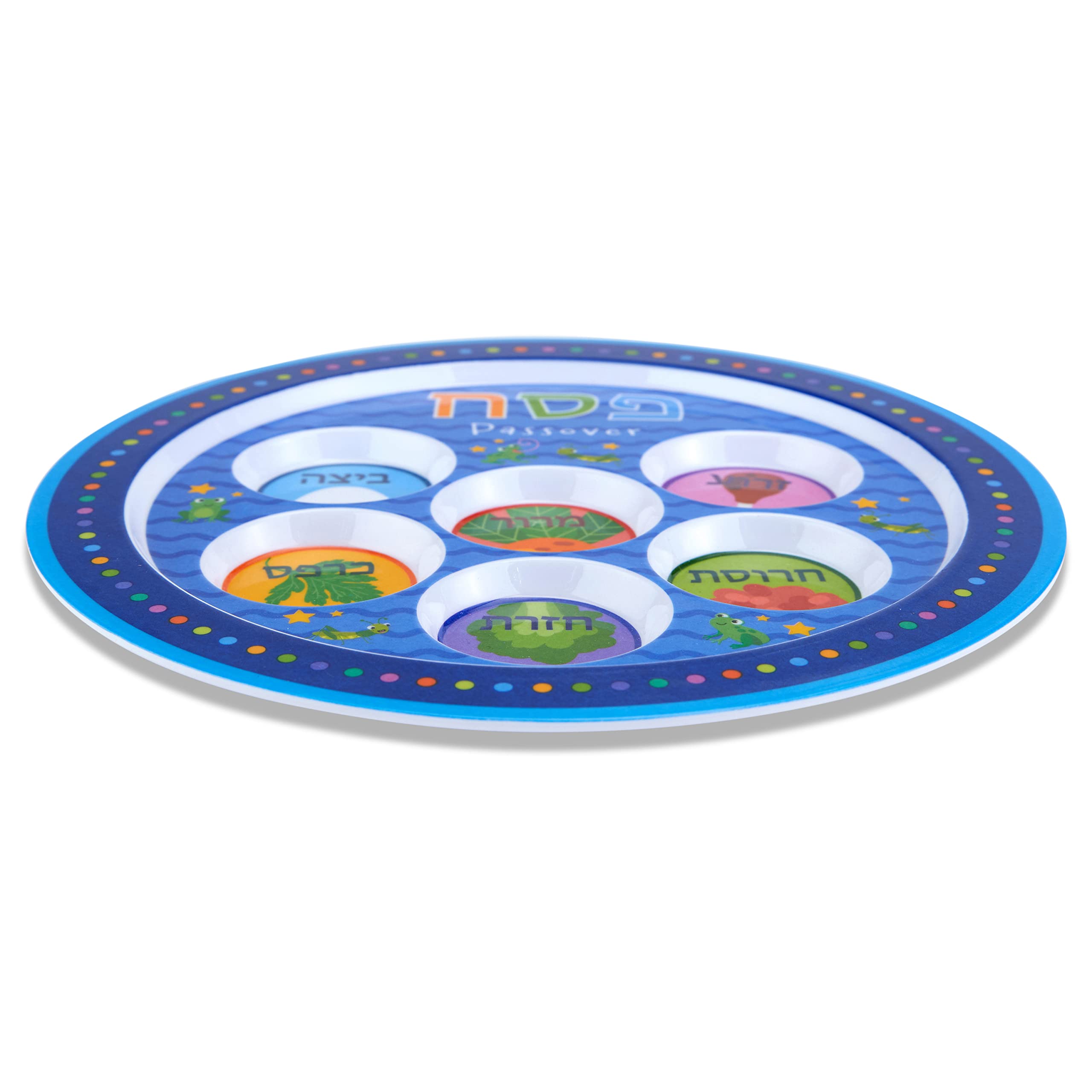 Snapklik.com : Exciting Childrens Passover Seder Plate 9" Melamine BPA ...