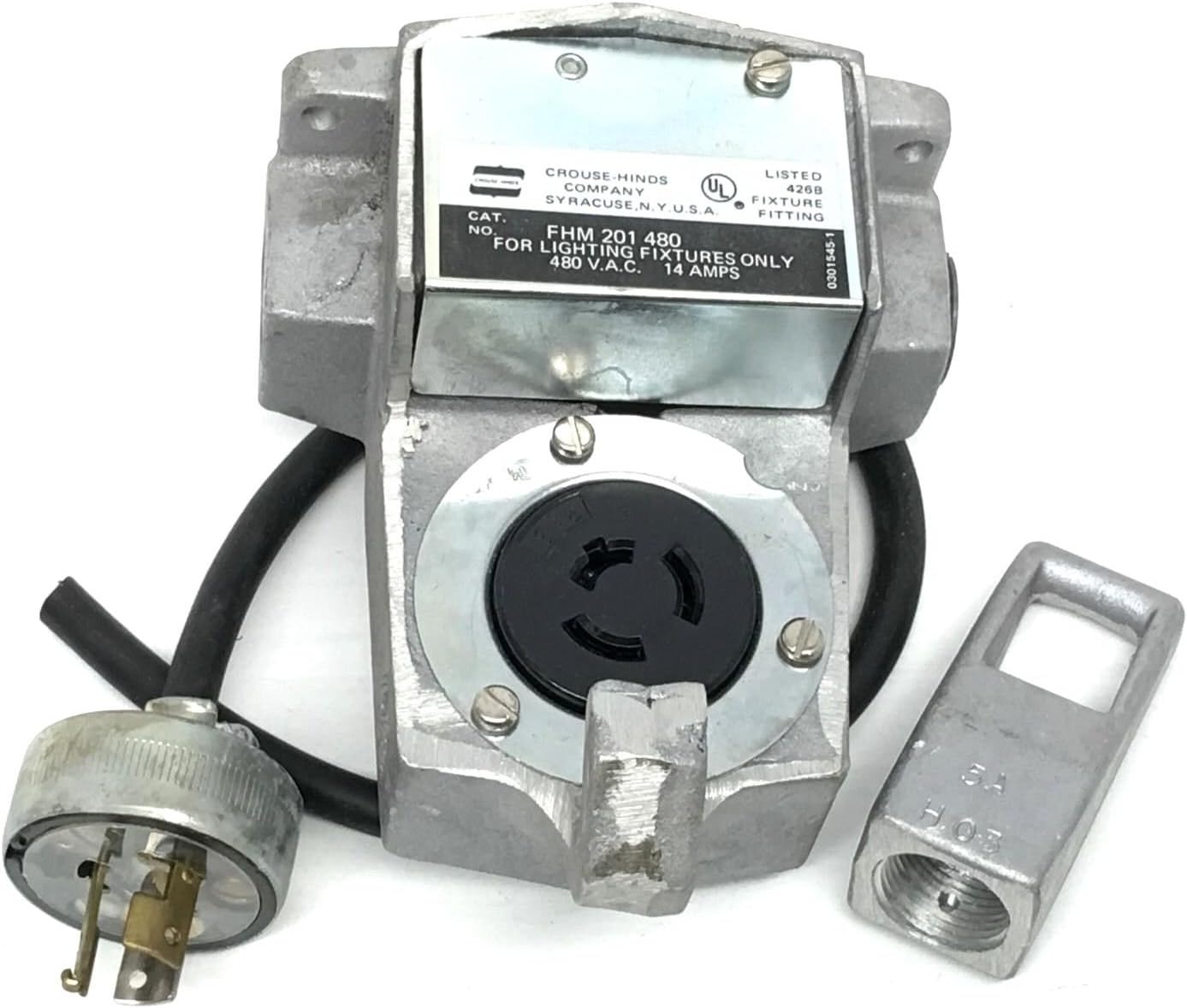 Crouse-Hinds FHM201 Fixture/Luminaire Hanger 480V 14A 3/4" Hubs 125-Lbs ...