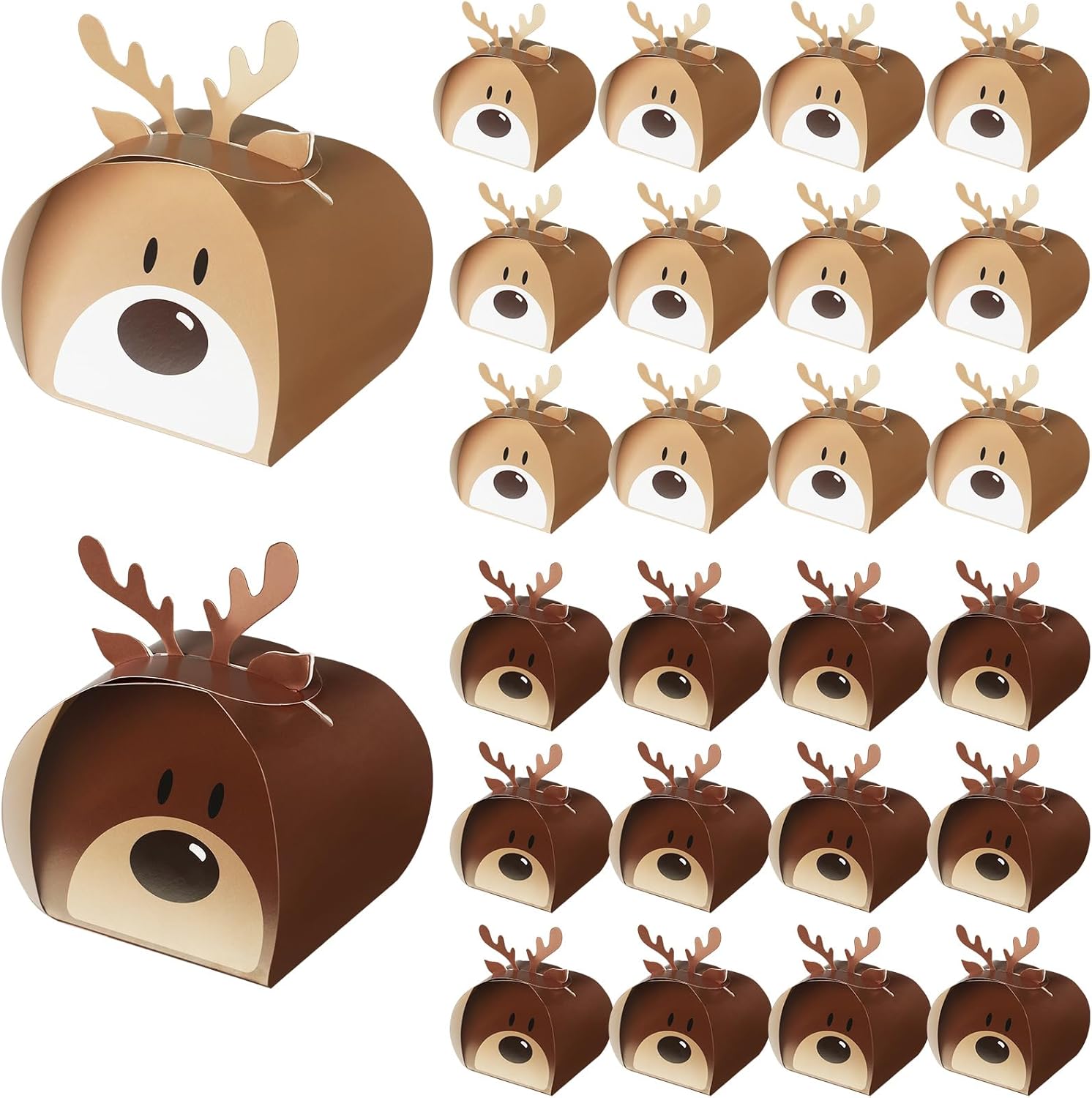 Amazon.com: Cholemy 36 Pcs Christmas Cookie Gift Boxes 3D Elk Cardboard ...