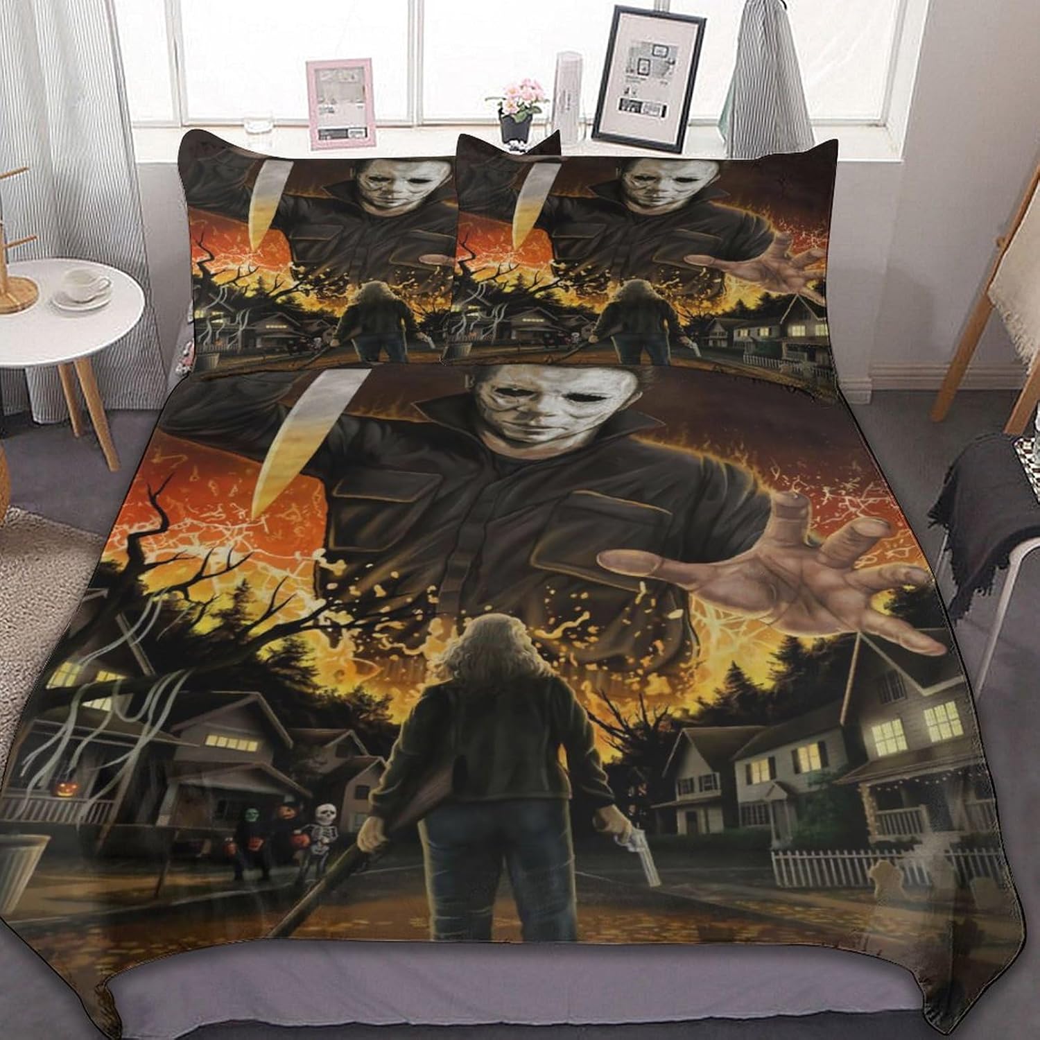 Amazon.com: CLEY Horror 3-Pcs Bedding Set Includes 1 Duvet Cover and 2 ...