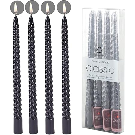 Amazon.com: PAMELIFE Spiral Taper Candles - Set of 6 Twisted Candle 9.5 ...