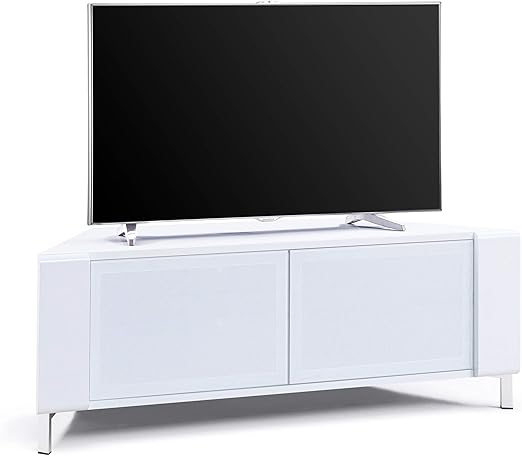 MDA Designs CORVUS Corner-Friendly Gloss White Contemporary Cabinet ...