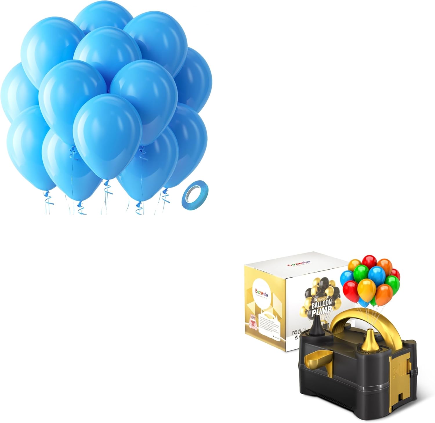 Amazon.com: Bezente Blue Balloons Latex Party Balloons - 100 Pack Blue ...