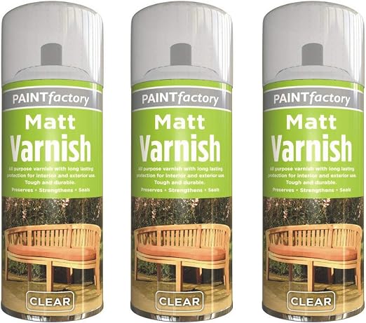 250ml All Purpose Clear Matt Varnish Spray Exterior Interior Aerosol No ...