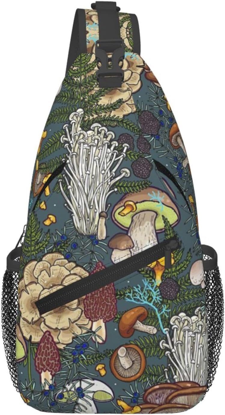 Amazon.com | Osvbs Mushroom Sling Backpack For Women Men Purse ...