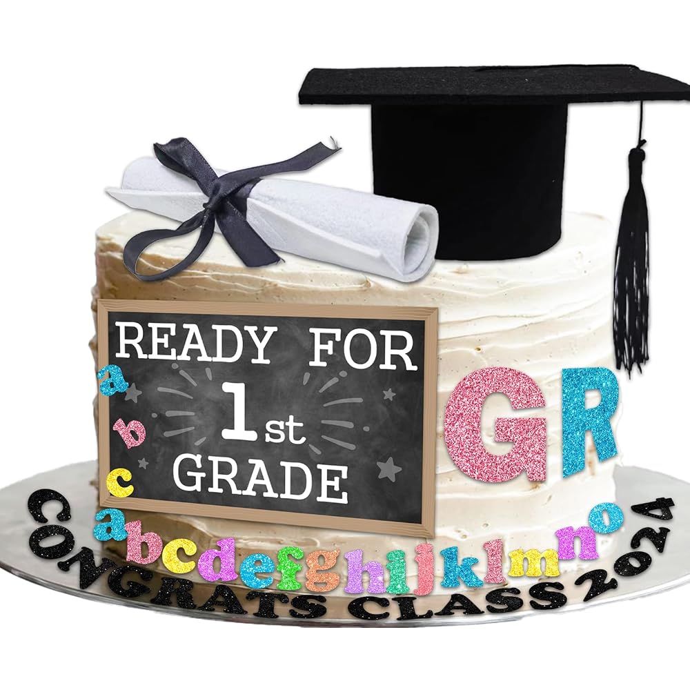 $2/mo - Finance 7 PCS Ready for 1st Grade Cake Topper Congrats Class ...