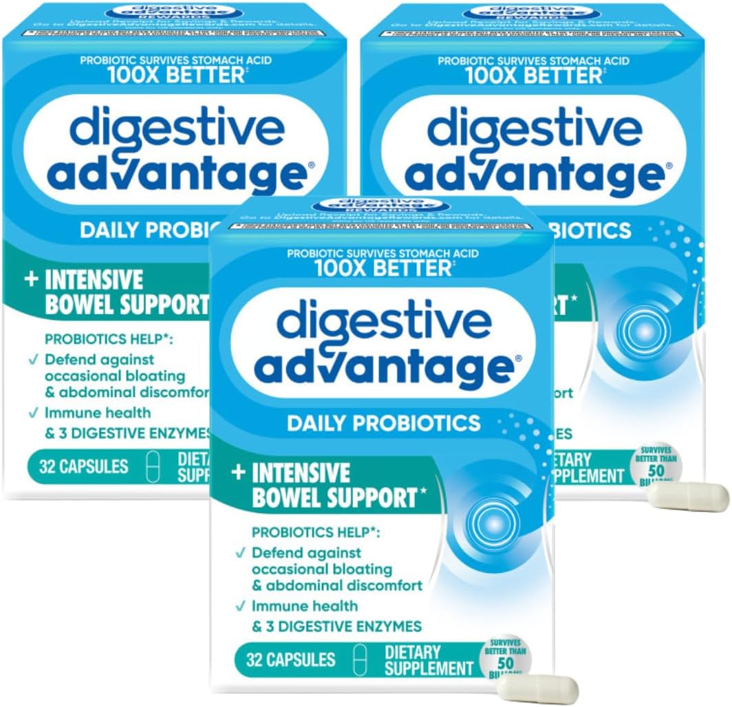 Amazon.com: Digestive Advantage Intensive Bowel Support, 32 Capsules ...