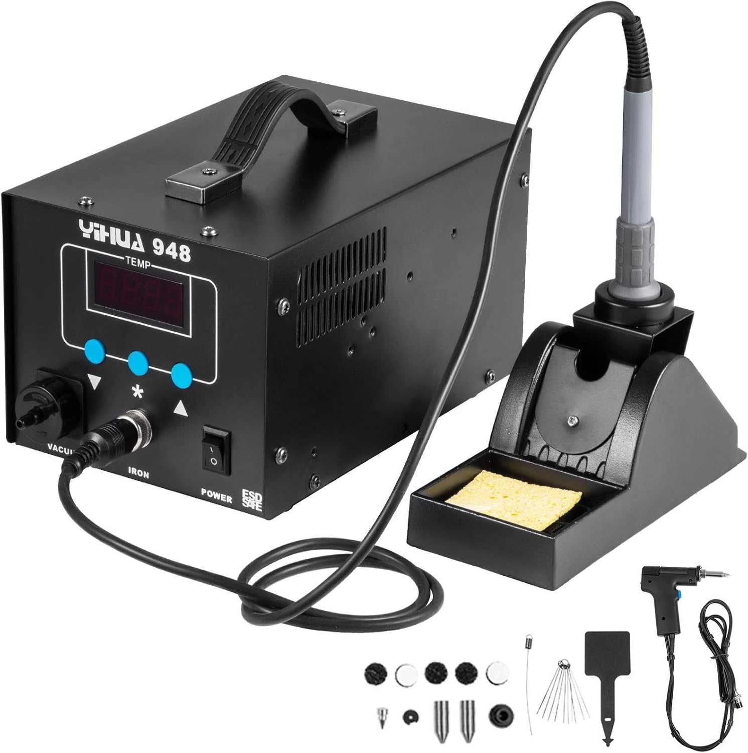 Happybuy 948 2 in 1 Desoldering Station Soldering Station 110V Hot Air ...