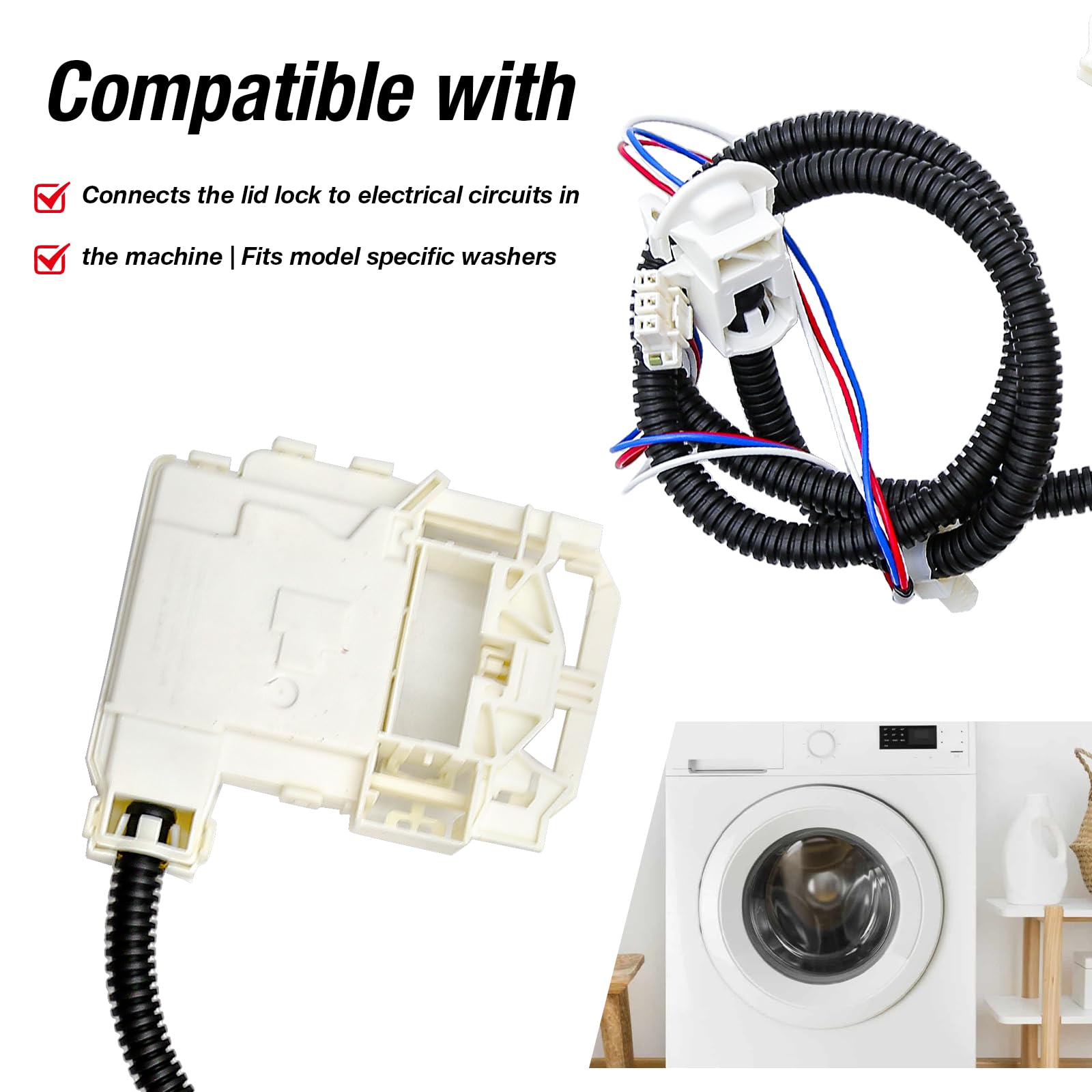 EATAKWARD WH08X32657 WH08X31222 Clothes Washer Lid Lock Assembly with ...