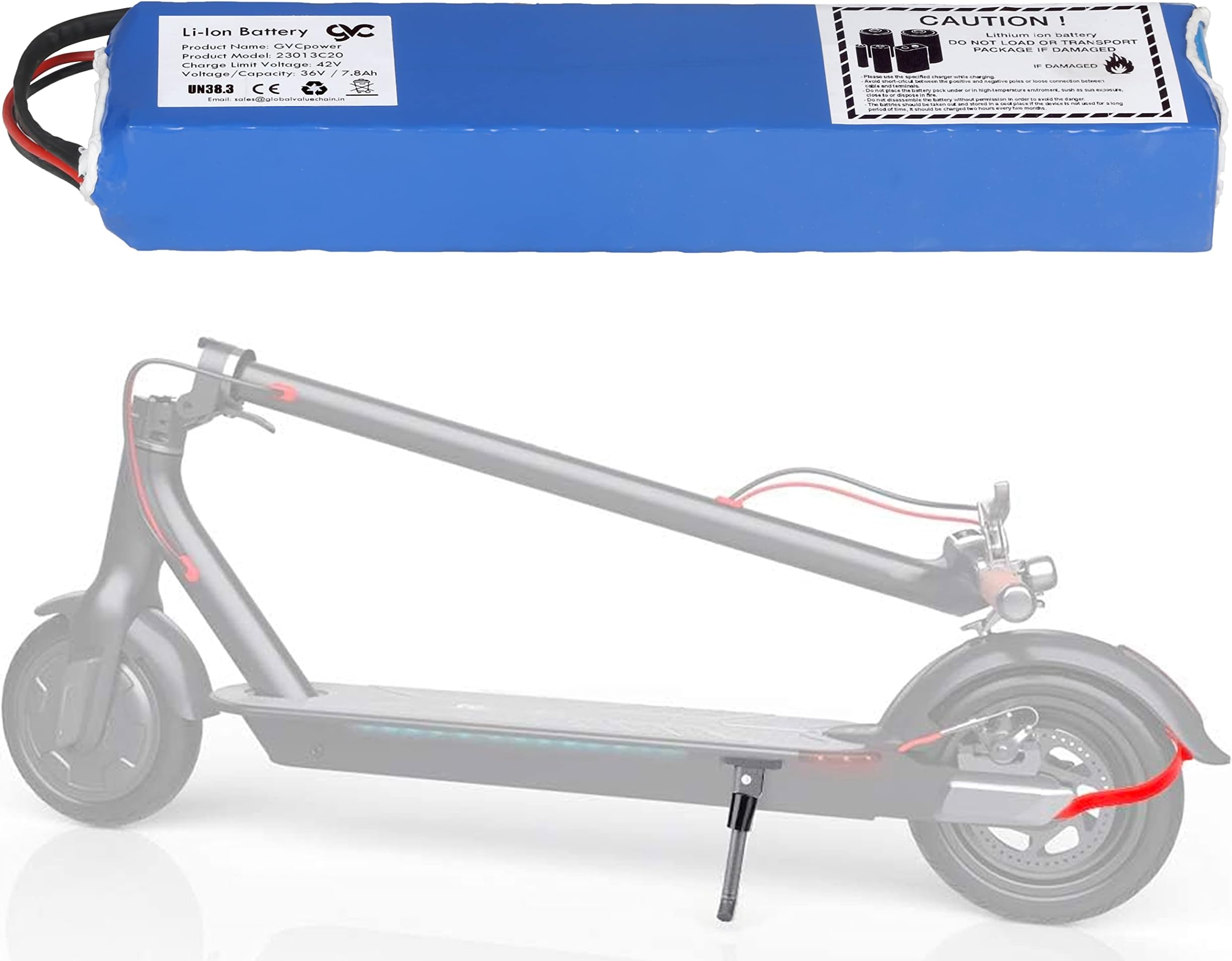 GVC 36V 2-Wheel Electric Scooter Lithium Battery 5.2Ah / 7.8Ah - E Bike ...