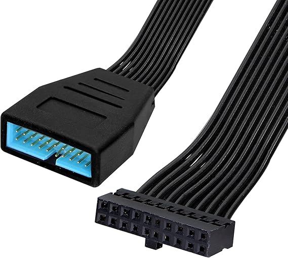 Amazon.com: GINTOOYUN USB 3.0 Header Extension Cable,USB 3.0 19/20 Pin ...