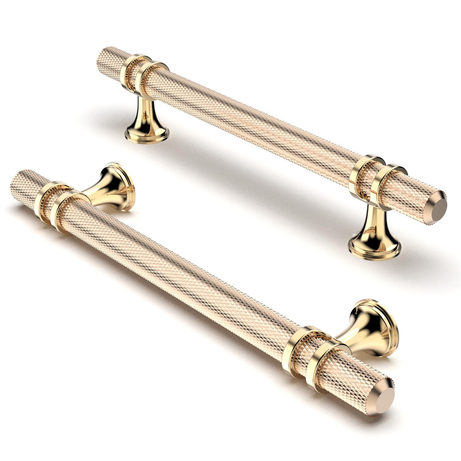 FURNIWARE Pack of 10 Cabinet Handles, Knurled Cabinet Pulls Hardware ...