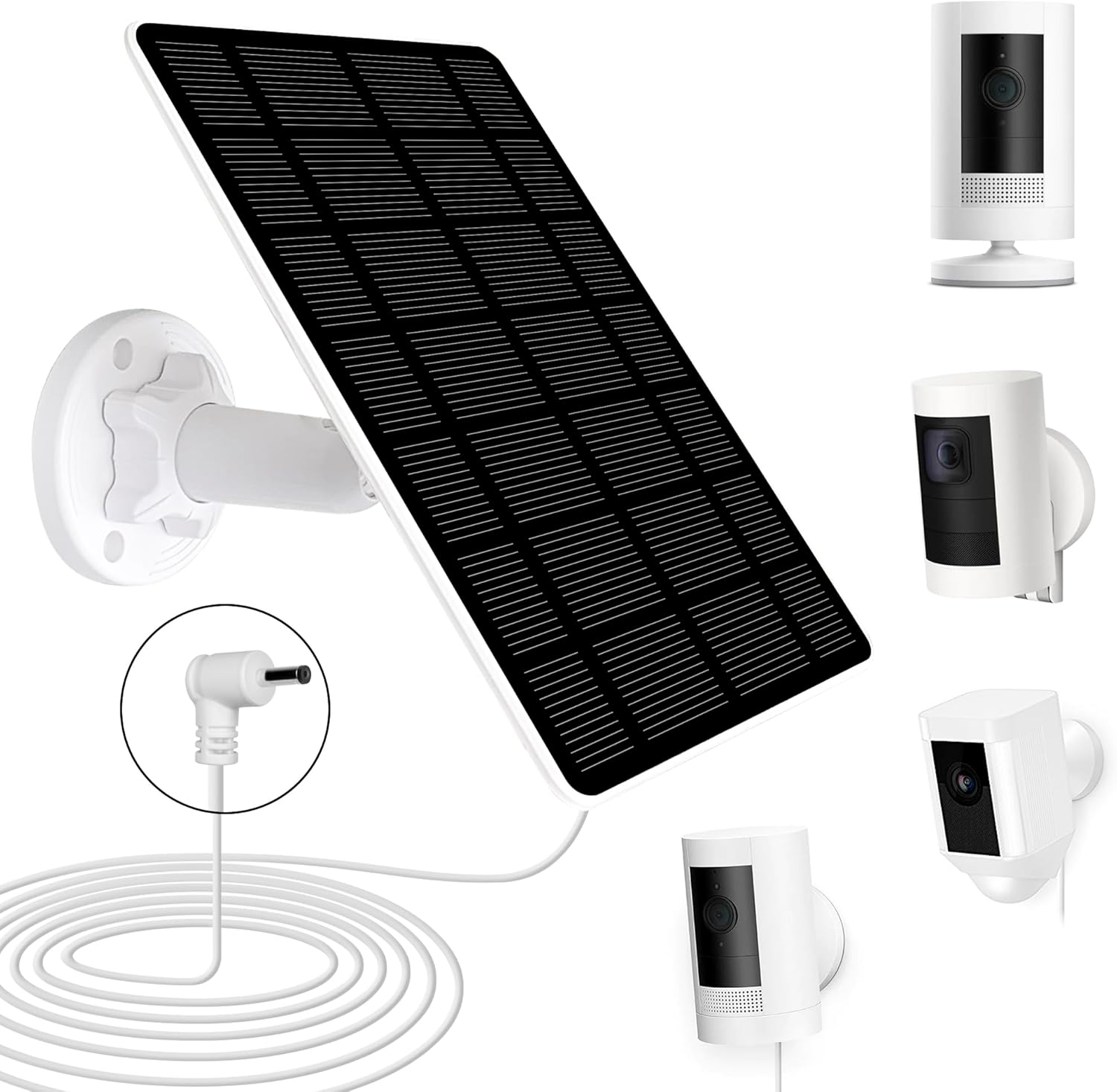 Amazon.com: 1-Pack Solar Panel for Ring Camera, 5W Solar Charger ...