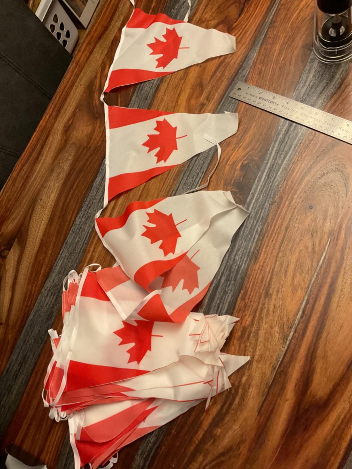 33 ft 38 Pieces Canada Flag Leaf Pennant Banner, Triangle Canadian ...