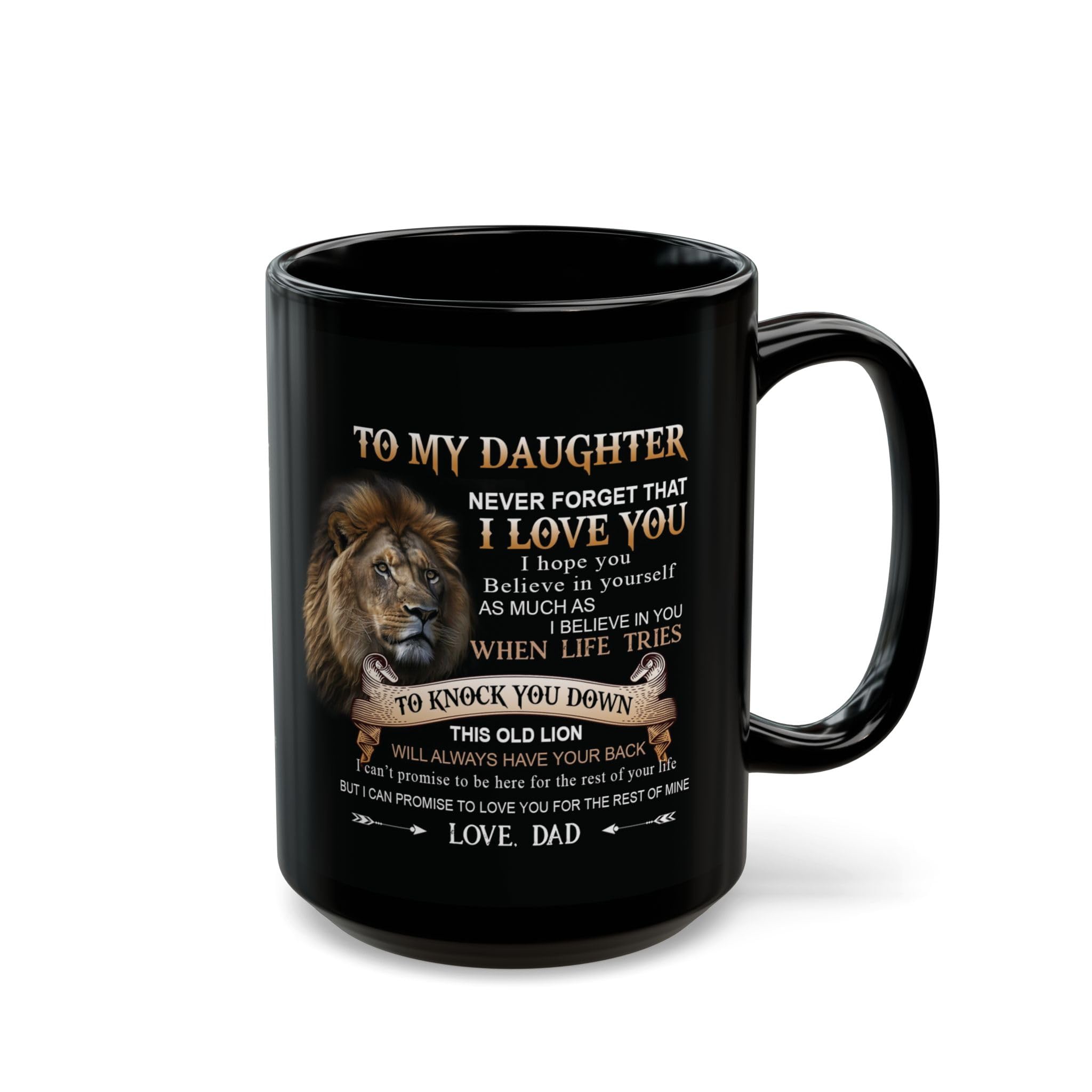 Amazon.com | To My Daughter Coffee Mug, Dad To Daughter Mug Lion Gifts ...