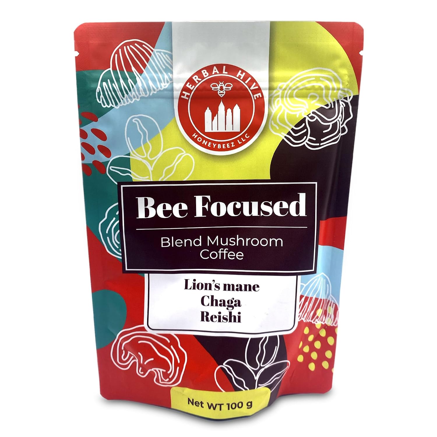 Amazon.com : Mushroom Coffee by Herbal Hive Bee Focused Includes ...