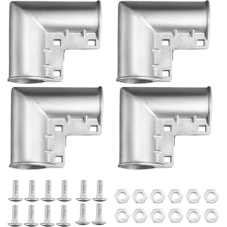 Amazon.com: Black 4 Packs Aluminum Chain Link Fence Gate Corners, Gate ...