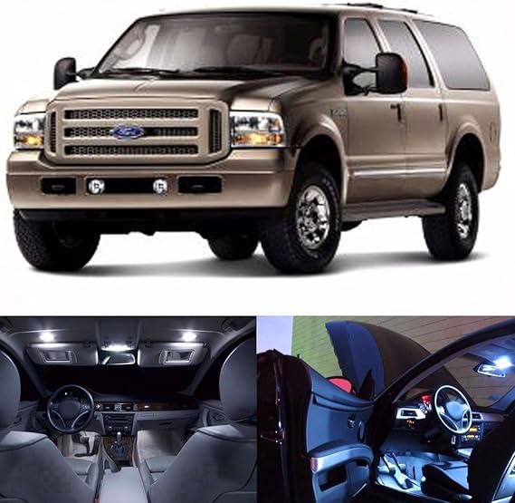 Amazon.com: LED White Lights Interior Package Kit For Ford Excursion ...