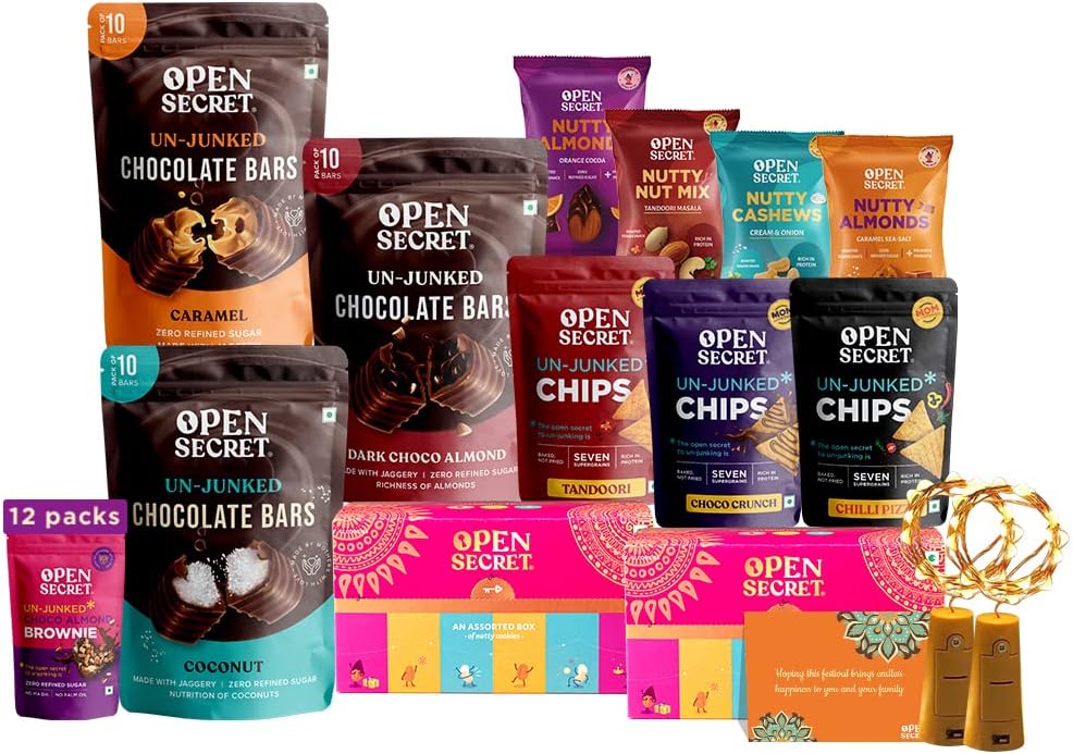 Open Secret Snacks Hamper Gift Combo Box | Dark Caramel Coconut ...