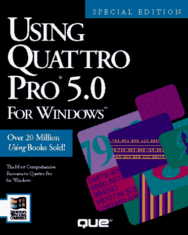 Amazon.com: Using Quattro Pro 5.0 for Windows (Using ... (Que ...