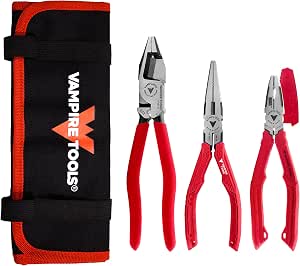 VAMPLIERS 3-Piece Screw Extractor Pliers Set. Includes 8.5" Linesman ...