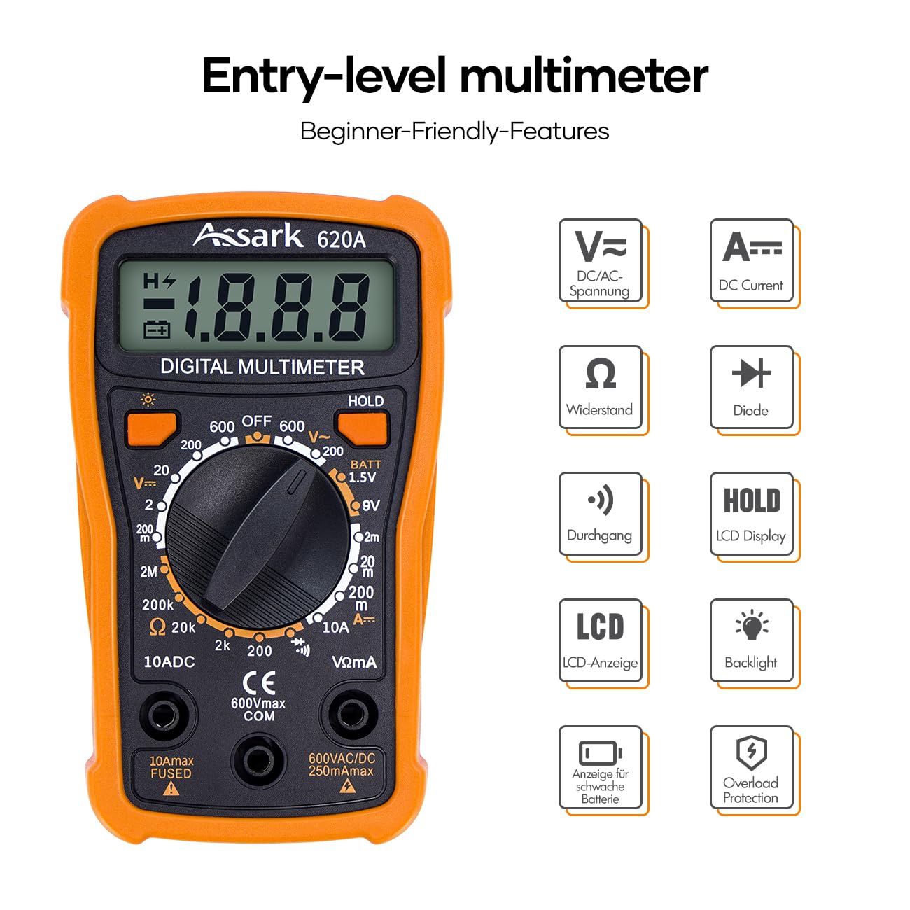 Snapklik.com : Digital Multimeter Voltage Tester, 2000 Counts ...