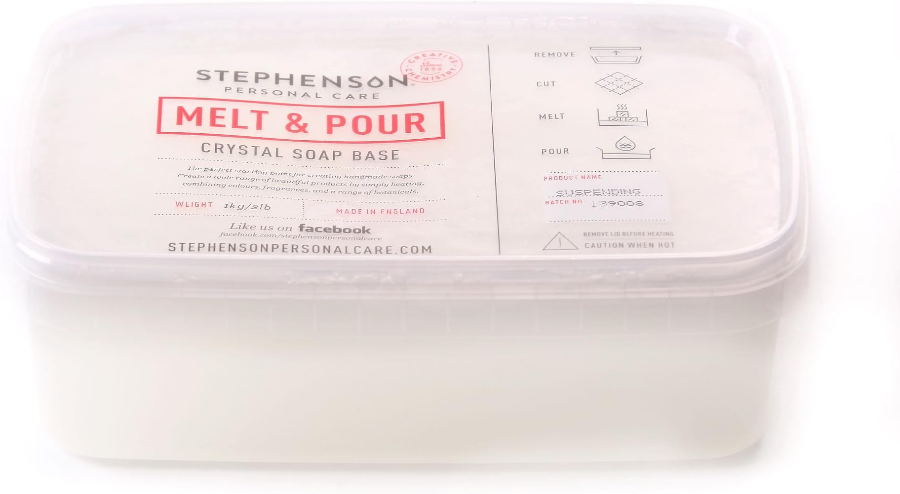 Stephenson Melt and Pour Soap Base Organic - 1Kg : Amazon.co.uk: Beauty