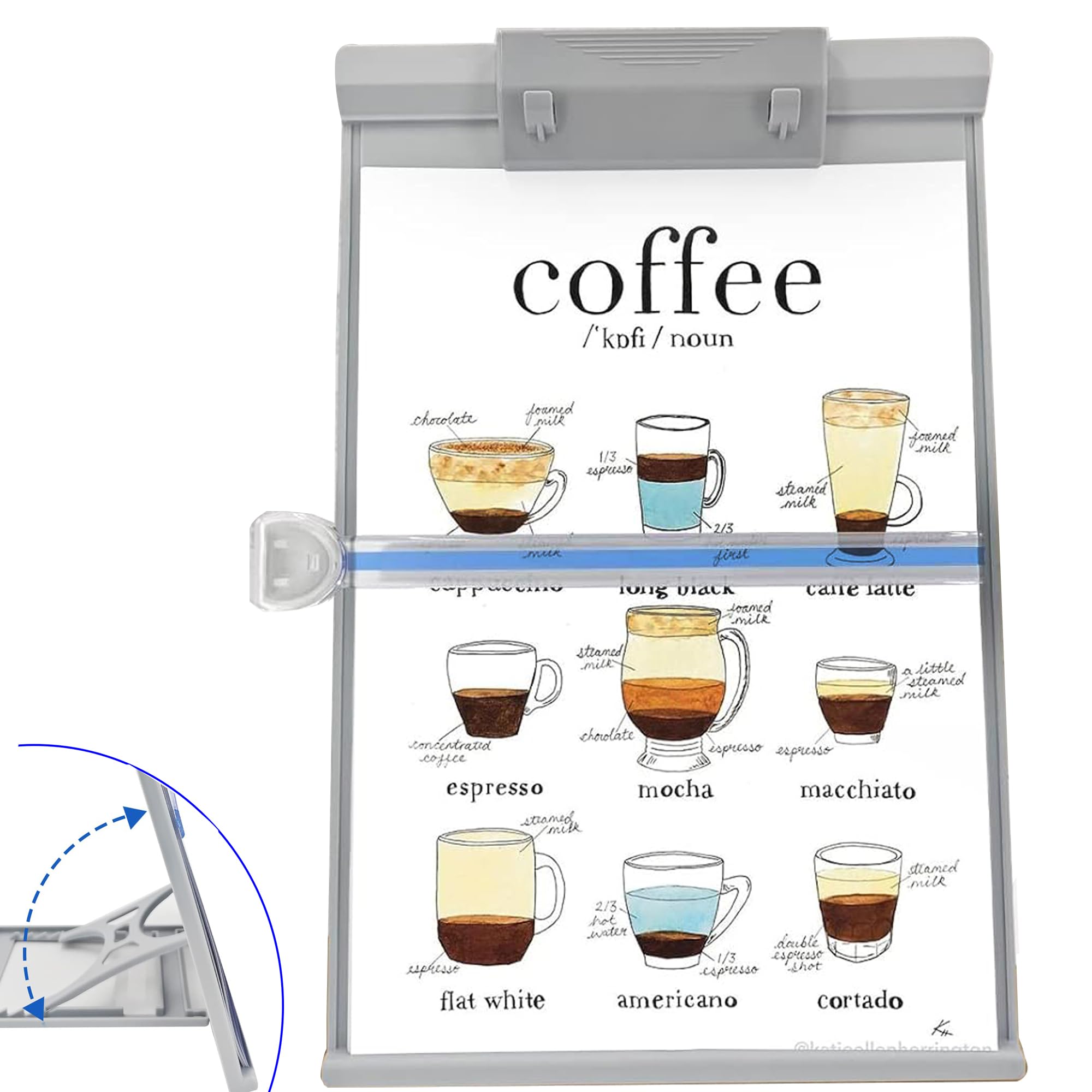 Amazon.com : Barelove Desktop Document Paper Holder, Foldable Reading ...