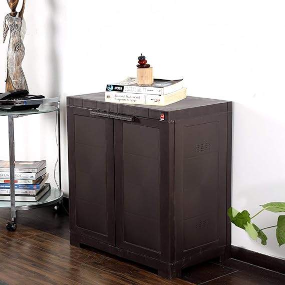 Cello Novelty Compact Plastic Shoes Rack, Ice Brown |Double Dustproof ...