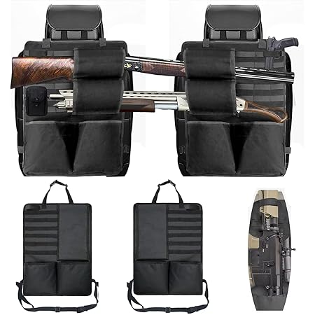 Molle Seat Back Organizer Molle Panel with Truck Gun Rack Tactical Seat ...