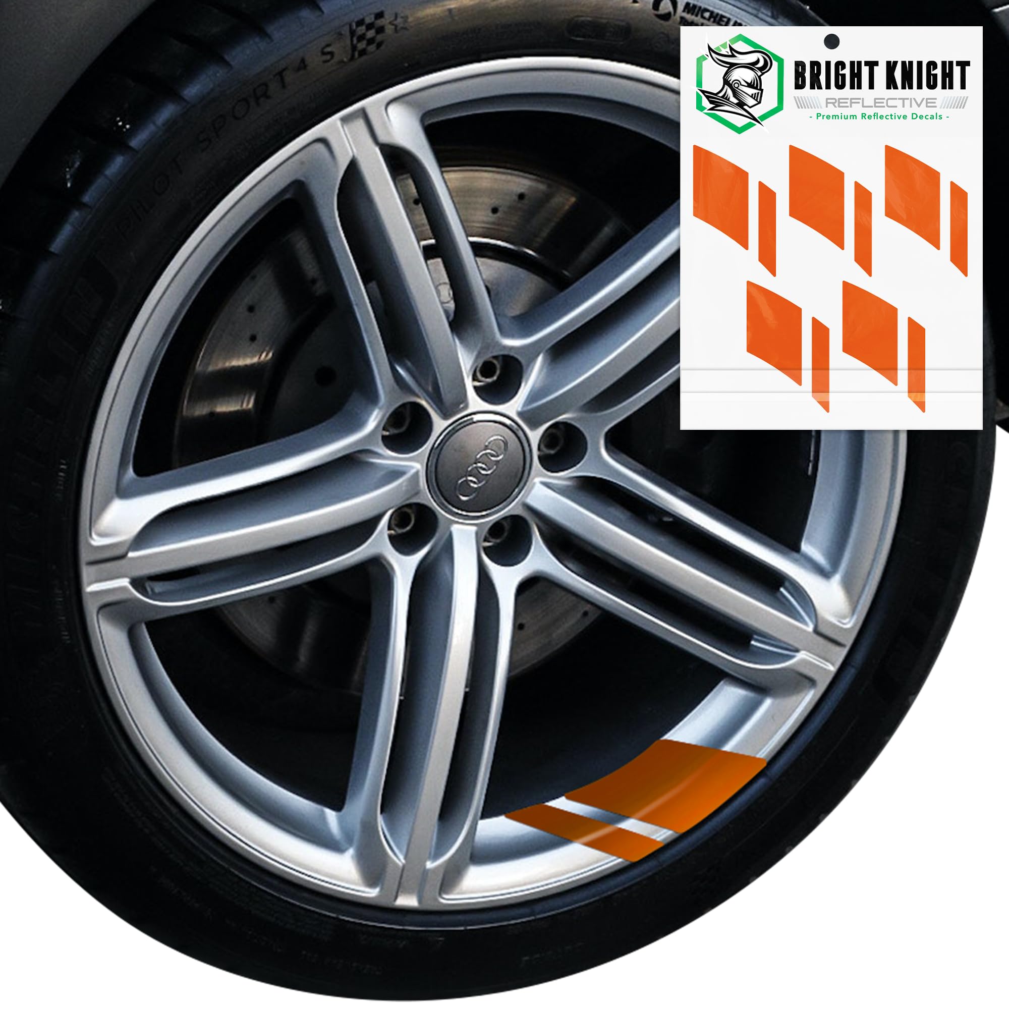 Amazon.com - Reflective Wheel Strips Rim Stickers, 5 Sets Orange ...