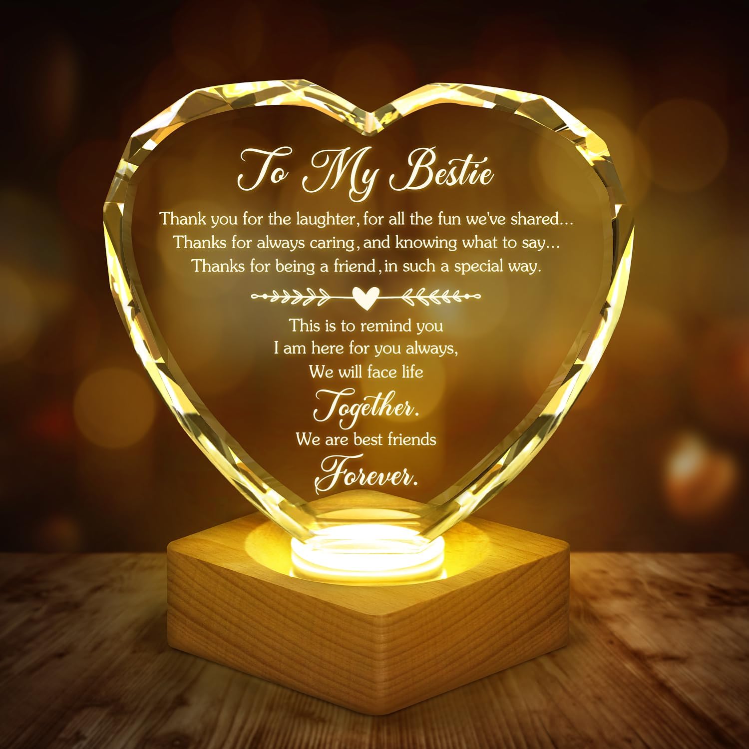 Amazon.com: WAVEJOE Best Gift to My Bestie 3D Illusion Lamp, to My Best ...