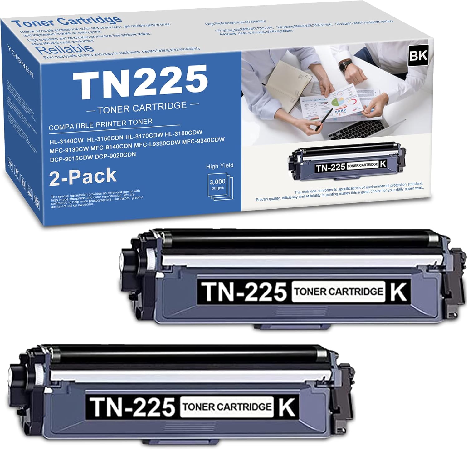 Amazon.com: TN-225 TN225 TN221 High Yield Toner Cartridge Black ...