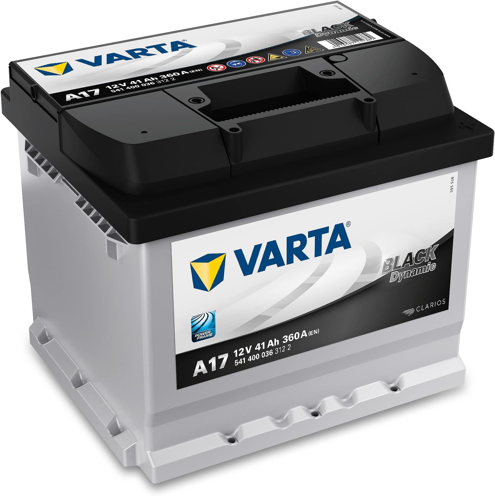Varta 5414000363122 Autobatterien Black Dynamic A17 12 V 41 mAh 360 A ...
