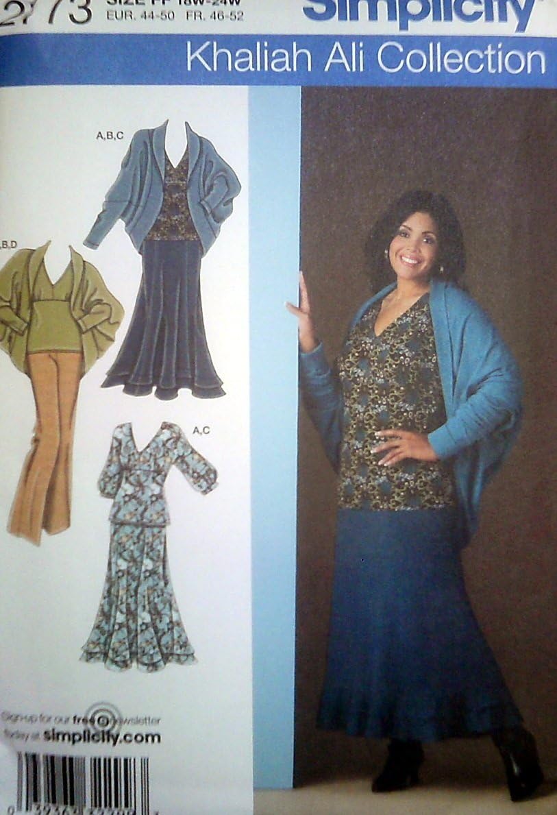 Amazon.com: Simplicity Khaliah Ali Collection 2773 Size FF 18 W - 24W ...