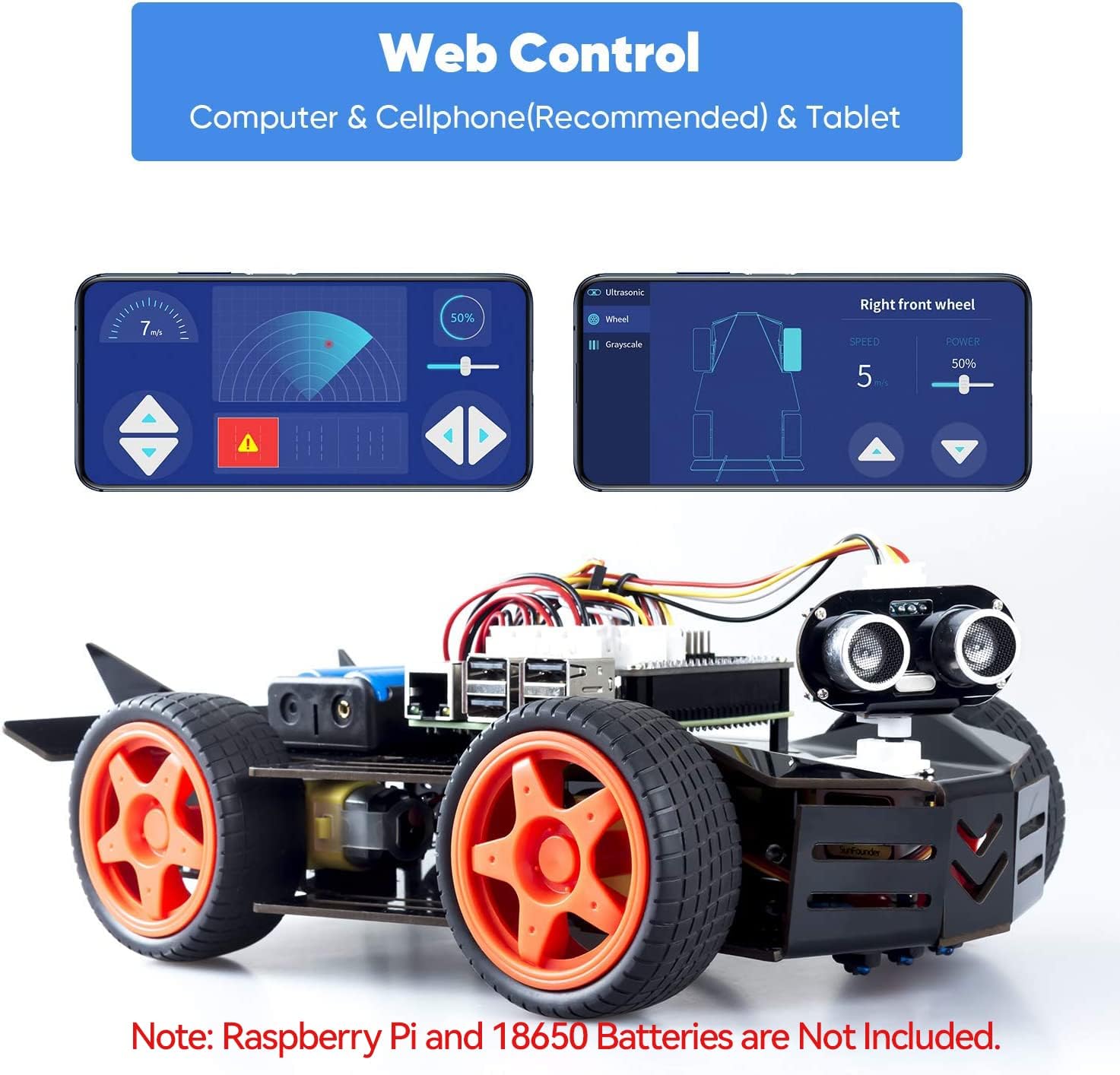 SunFounder 4WD Robot Car Kit for Raspberry Pi Philippines | Ubuy