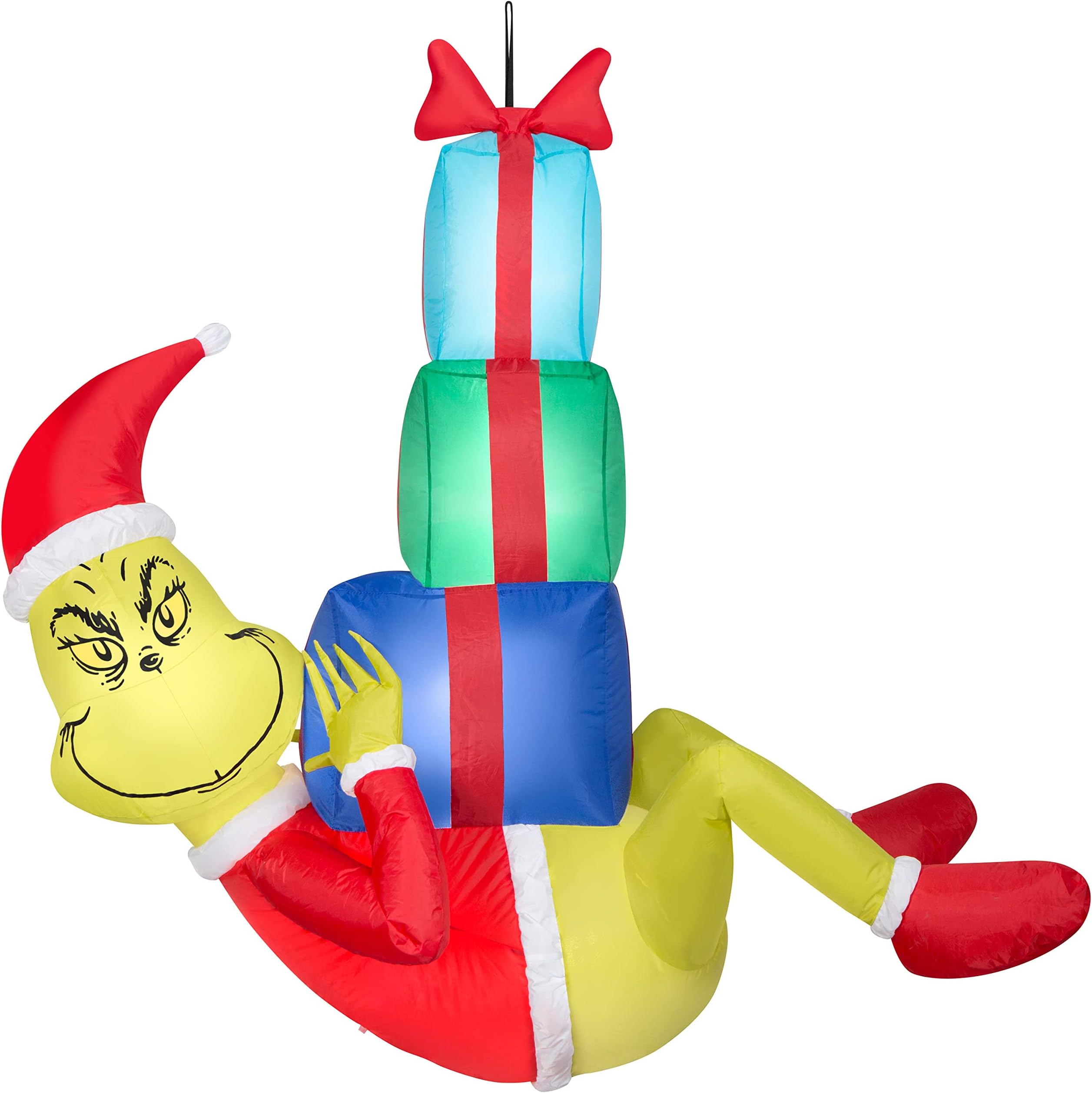Amazon.com: Gemmy Christmas Airblown Inflatable Grinch w/Max Scene Dr ...