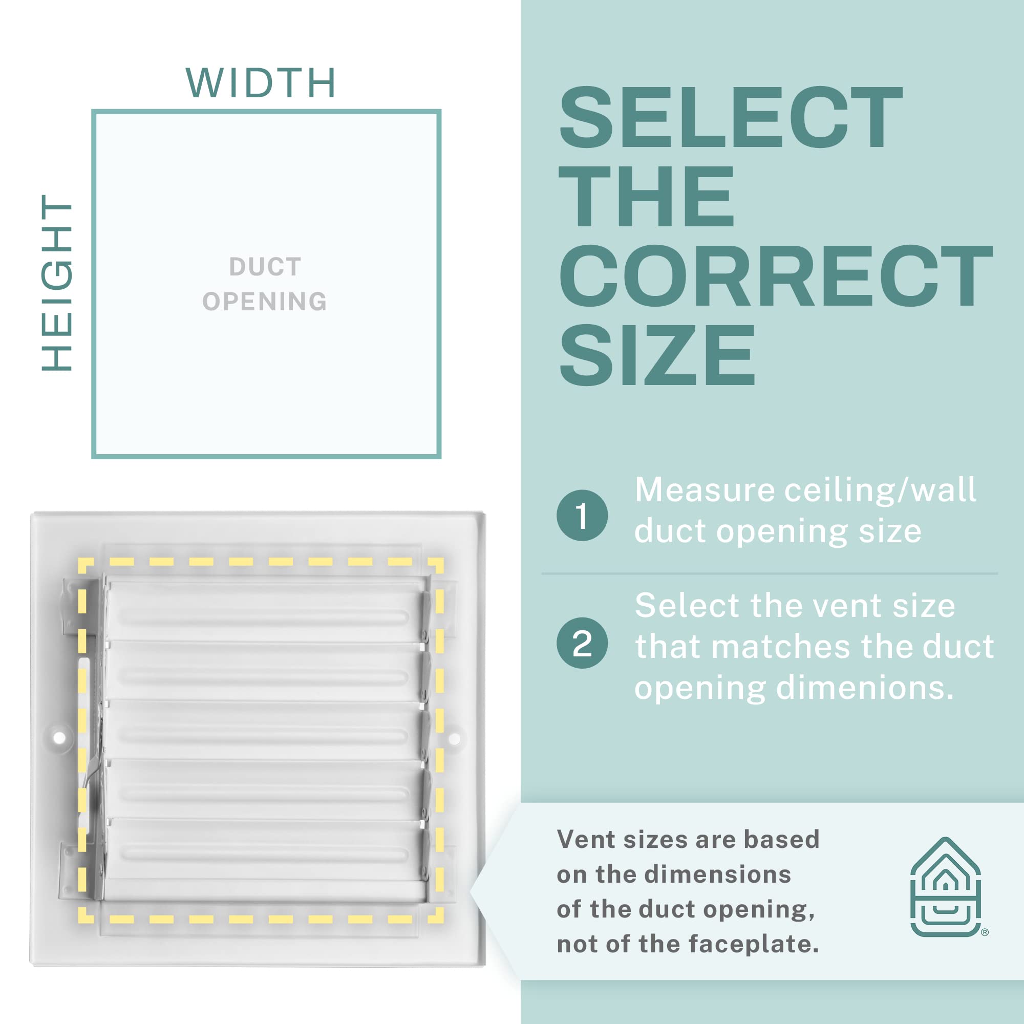 Snapklik.com : Home Intuition Ceiling Register - Air Vent Covers For ...