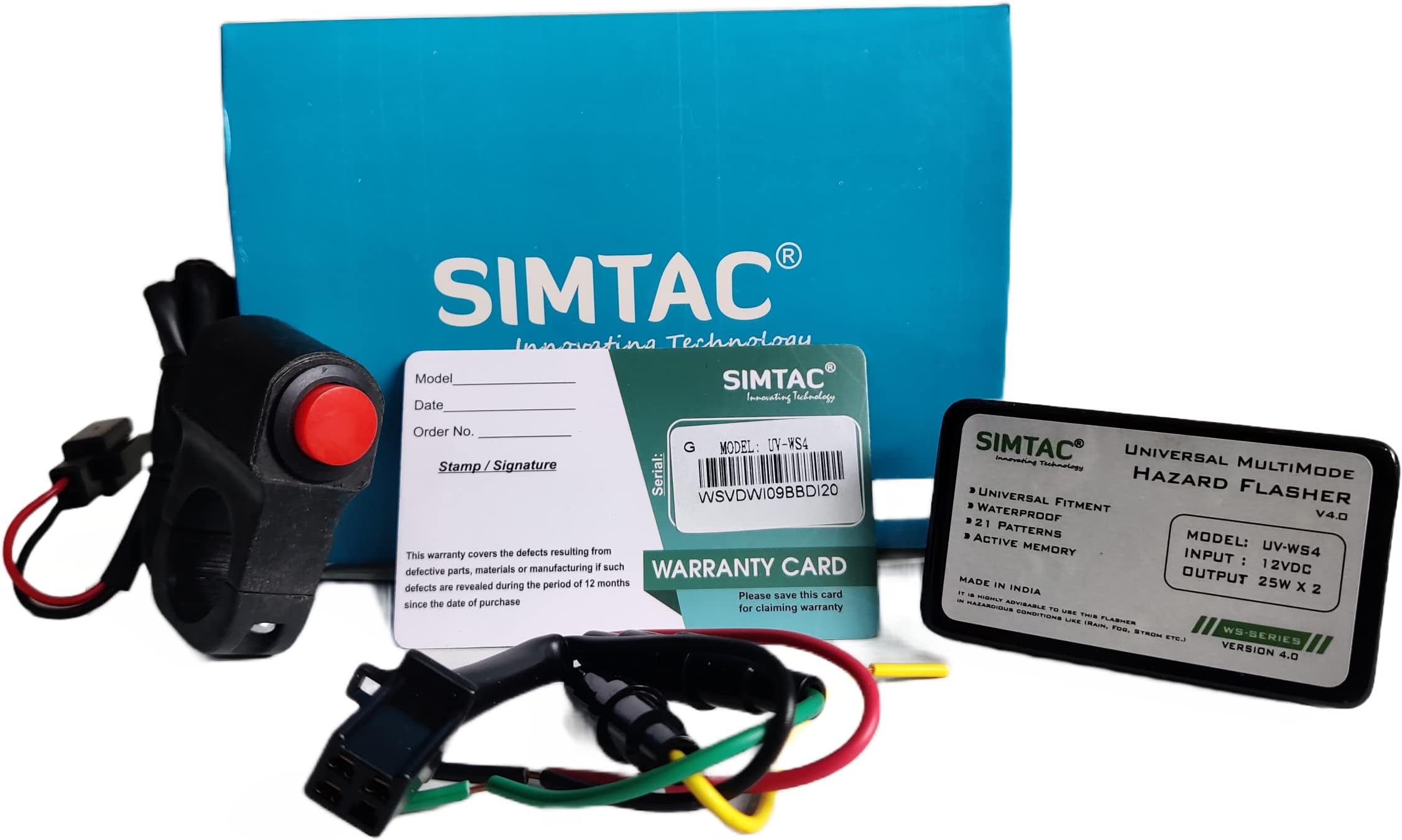 SIMTAC PNP Hazard Flasher Compatible with KTM RC DUKE & BAJAJ DOMINAR ...