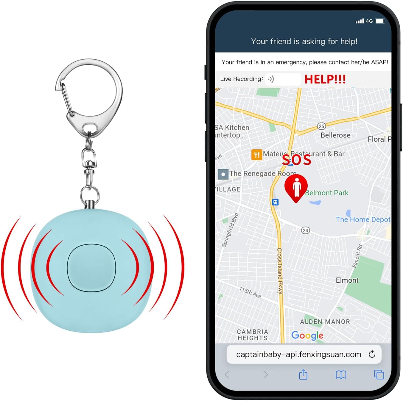 Amazon.com: Personal Alarms for Women with App (Only Support iOS, Not ...