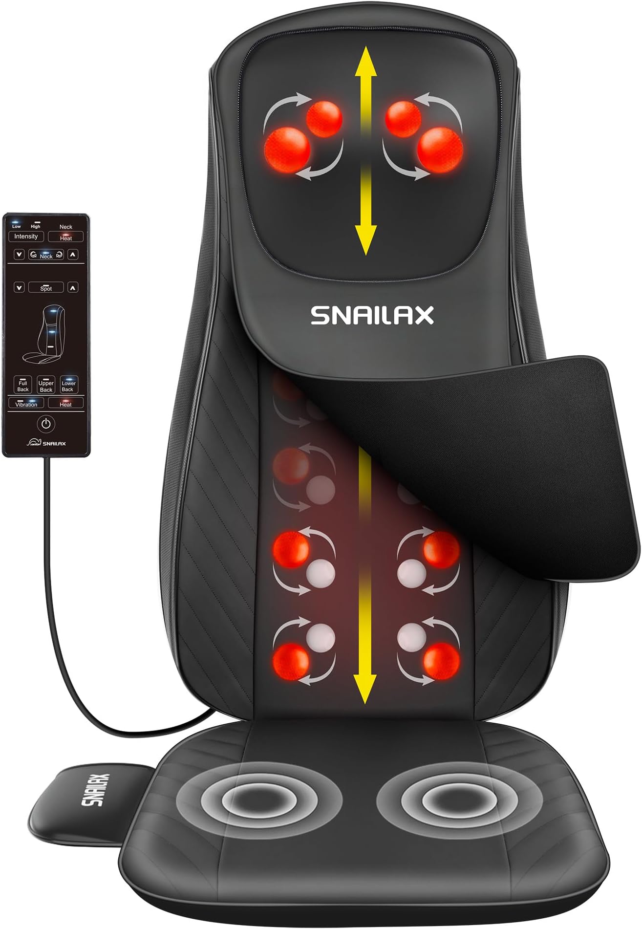 Amazon.com: Snailax Upgraded Shiatsu Back Massager with Heat -Deep ...