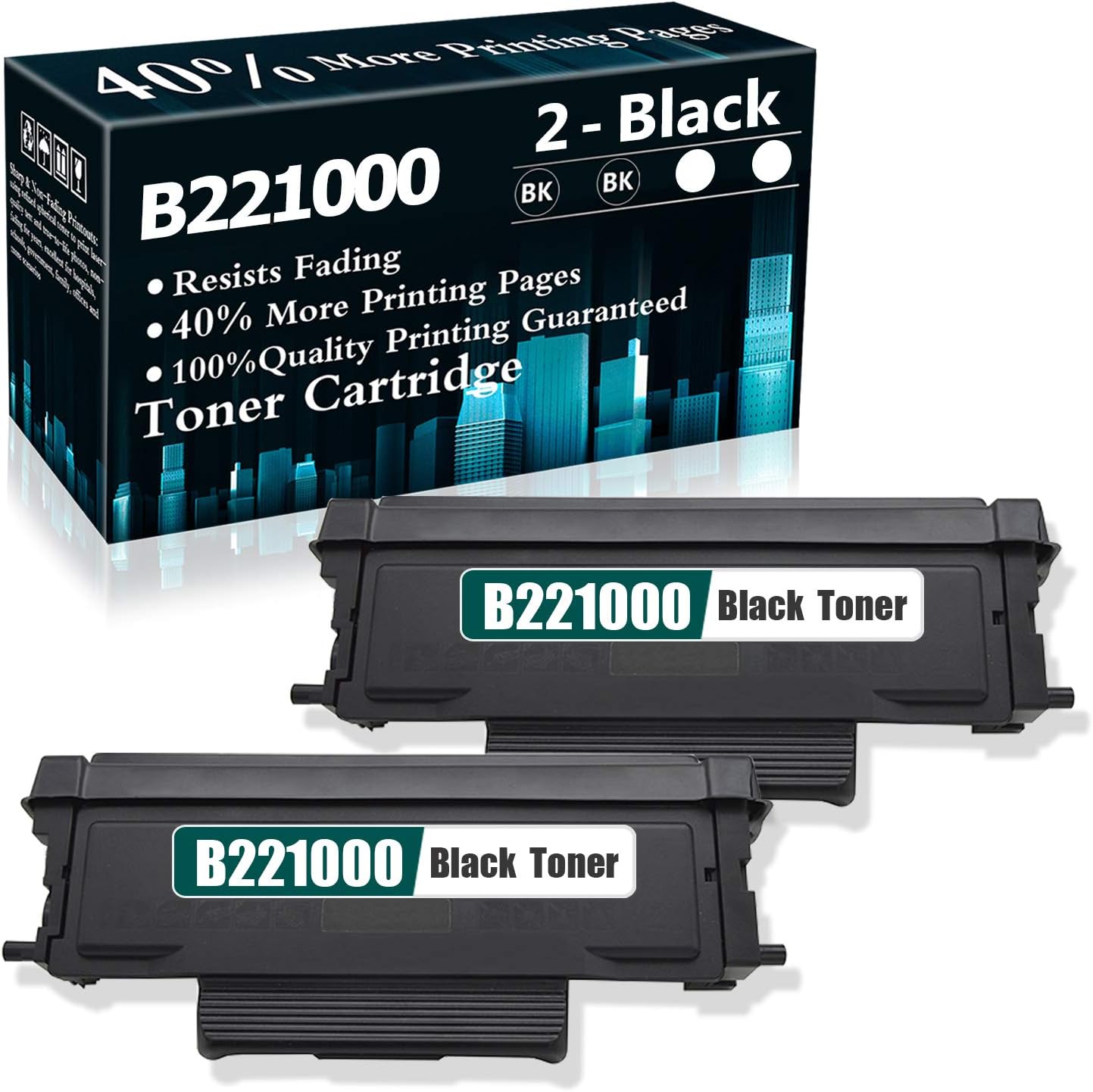 2-Black B221000 (per Toner 1,680 Page) B2236 Remanufactured Toner ...