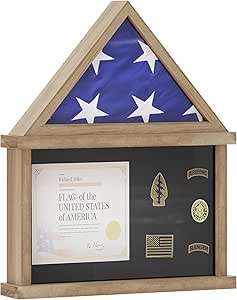 Amazon.com: Flash Furniture Quincy Flag and Certificate Display Case ...