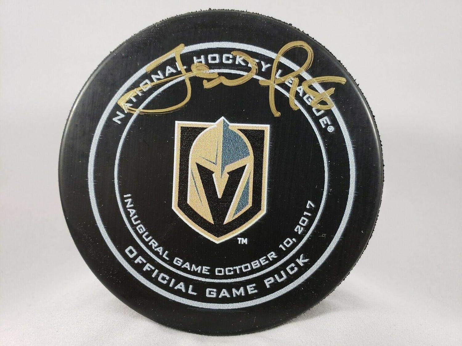 James Neal Signed Autographed Golden Knights Inaugural Game Puck JSA ...