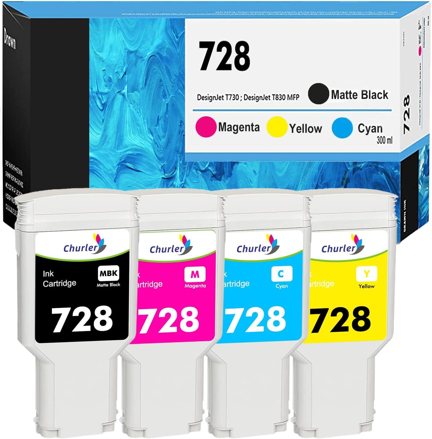 Amazon.com: 728 Ink Cartridge Replacements for HP 728 728XL F9J68A ...