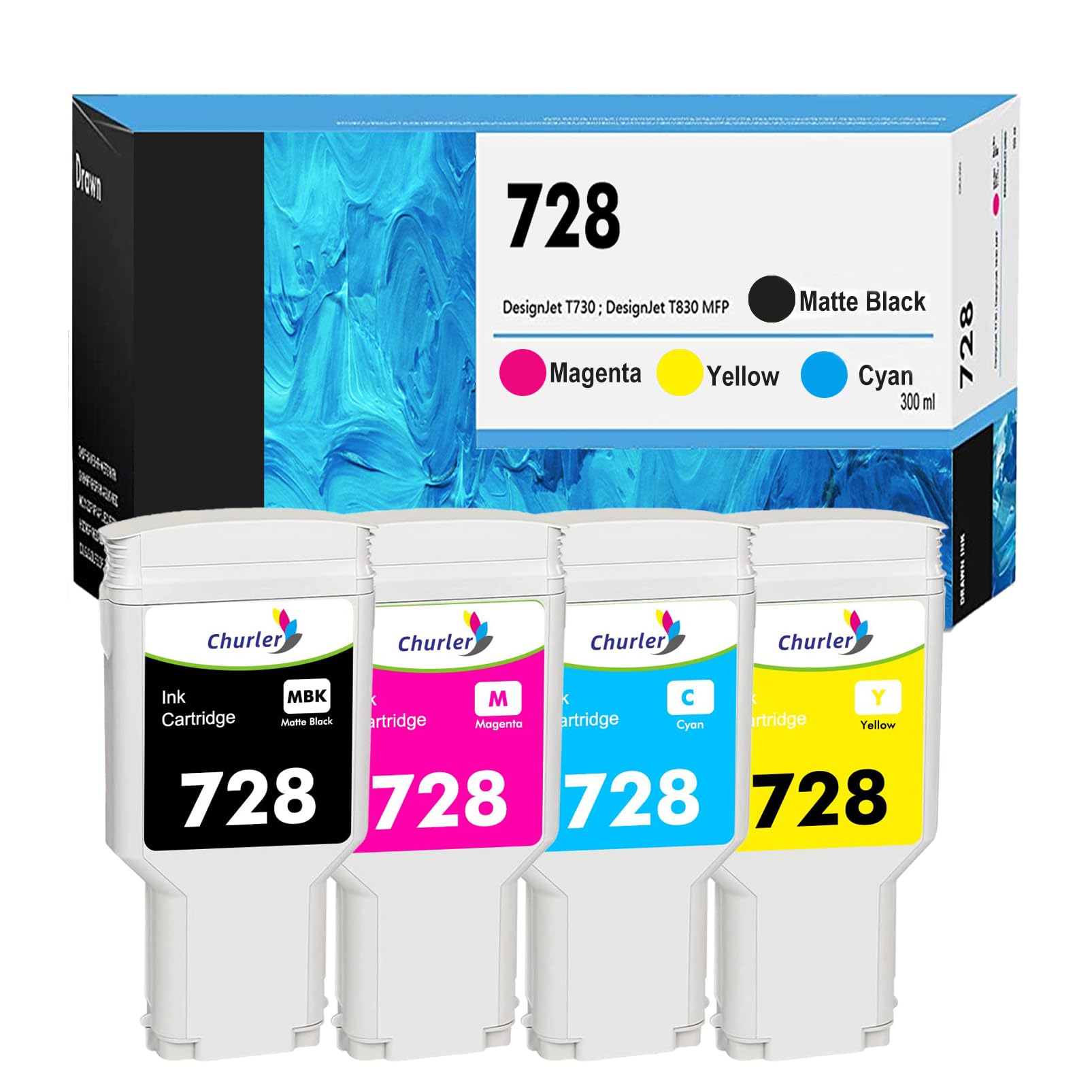 Amazon.com: 728 Ink Cartridge Replacements for HP 728 728XL F9J68A ...