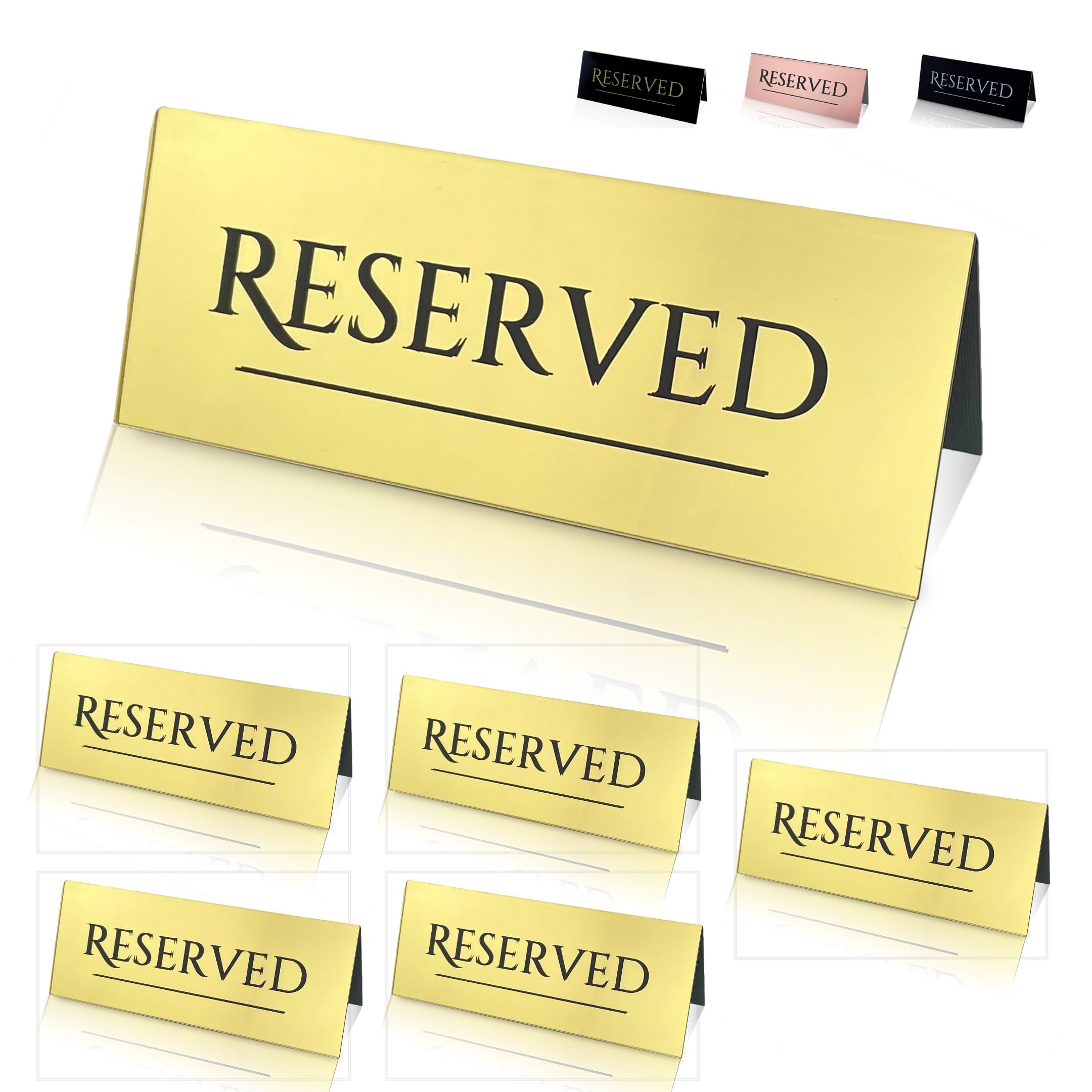 Amazon.com: 6-counts Reserved Signs, Size 6.7x2.3" -2mm Thick, for ...